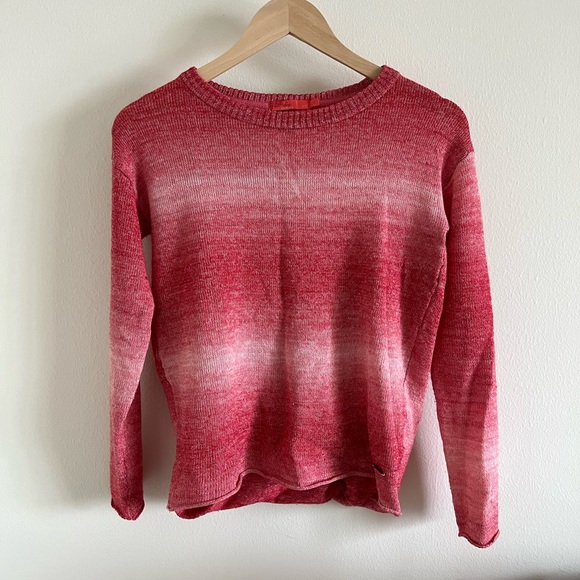 Prana | Sweaters | Prana Ombre Pink Open Cross Back Sweater | Poshmark